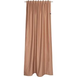 Sch&ouml;ner Wohnen Kollektion SCH&Ouml;NER WOHNEN-Kollektion Vorhang &raquo;Soft&laquo; Multifunktionsband 1 Stk. tlg. mit Lederapplikation braun Jacquard, Polyester 250cm, Multifunktionsband, 