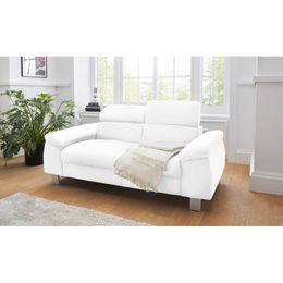 COTTA 2-Sitzer &raquo;Komaris, B: 177 cm&laquo; mit Kopfteilverstellung wei&szlig; Microfaser PRIMABELLE (100% Polyester);Kunstleder SOFTLUX;Feinstruktur (100% 