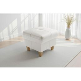 Sit & More sit&more Polsterhocker &raquo;Pamela, Leder, B: 58 cm&laquo; 1 Stk. tlg. mit praktischen Stauraum, hochwertige Qualit&auml;t, verschiedene Farben wei&szlig; B/H/T: 58cm x 