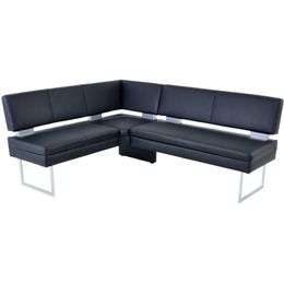 K+w Komfort & Wohnen K+W Komfort & Wohnen Eckbank langer Schenkel links oder rechts, mit dekorativen Distanzhalter schwarz B/H/T: 158cm x 89cm x 199cm, Leder Longlife 