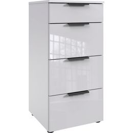wimex Schubkastenkommode &raquo;Level36 black C by fresh to go&laquo; mit Glaselementen auf der Front, soft-close Funktion, 41cm breit wei&szlig; Holzwerkstoff B/H/T: 41cm x 