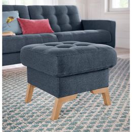 exxpo - sofa fashion Hocker &raquo;Fiord kompakt und bequem, tolle Verarbeitungsdetails&laquo; blau Webvelours (100% Polyester);Vintage (100% Polyester) B/H/T: 