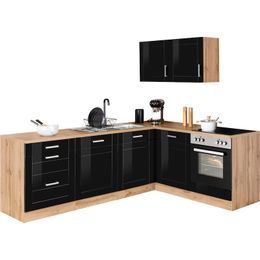 KOCHSTATION Winkelk&uuml;che &raquo;KS-Tinnum&laquo; ohne E-Ger&auml;te, Stellbreite 240/180 cm schwarz B/H/T: 240cm x 180cm