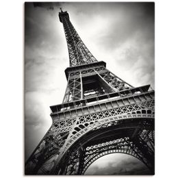 Artland Wandbild &raquo;Eiffelturm Paris&laquo; Geb&auml;ude 1 Stk. tlg. als Leinwandbild, Poster in verschied. Gr&ouml;&szlig;en schwarz Leinwand B/H/T: 45cm x 60cm, Leinwandbild 