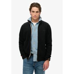 Superdry Herren Sweatshirt &raquo;ESSENTIAL LOGO TRACK TOP&laquo;, mit Rei&szlig;verschluss, aus Baumwolle und Polyester, Loose Fit schwarz S