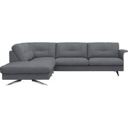 FLEXLUX Ecksofa &raquo;Glow, super bequem durch hochwertigem Sitzaufbau mit Federkern, L-Form&laquo; Skandinavisches Design, In hochwertiger Verarbeitung blau 62%