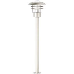 Brilliant Au&szlig;en-Stehlampe &raquo;TERRENCE&laquo; E27 90 cm H&ouml;he, &Oslash; 22 cm, E27, IP44, Metall/Glas, edelstahl silber 1, &Oslash; 22cm H: 90cm