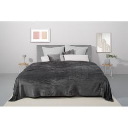 OTTO home Tagesdecke &raquo;Desner3&laquo; mit Cashmere-Touch, viele Farben erh&auml;ltlich, Decke ab 140x210 cm grau Polyester B/L: 140cm x 210cm