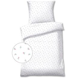 Dyckhoff Bettw&auml;sche &raquo;Kaley&laquo; 2 Stk. rosa Frottee, Obermaterial: 75% Baumwolle, 25% Polyester B/L: 155cm x 220cm, 1 Stk., 1 Stk., Frottee, B/L: 80cm x 80cm, 2 