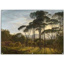 Reinders Poster &raquo;Italienische Landschaft&laquo; leichtes und wasserfestes Gartenposter f&uuml;r den Au&szlig;eneinsatz gr&uuml;n Leinwand B/H/T: 140cm x 100cm x 0,1cm