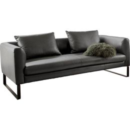 3C Candy 2,5-Sitzer &raquo;Avola elegantes Leder Sofa mit tollem Sitzkomfort, bequem&laquo; tolle Details und hochwertige Verarbeitung grau B/H/T: 184cm x 85cm x 