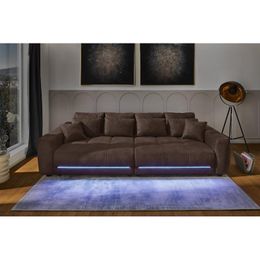 Jockenh&ouml;fer Big-Sofa &raquo;Lumina, XXL, B: 294 cm, mit LED-RGB-Beleuchtung, Liegefl&auml;che 120x240cm&laquo; Mega-Sofa, inklusive Federkernpolsterung und 10 Kissen Korpus: 100% 