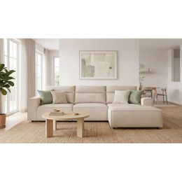 OTTO home Ecksofa &raquo;Jorrena, extra weicher Chenille-Stoff&laquo; L-Form, 3 Komfortstufen, Breite 316 cm, mit Wellenunterfederung beige 100% Polyester B/H/T: 