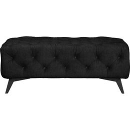 Home Affaire Polsterhocker &raquo;Glynis&laquo; aufw&auml;ndige Knopfheftung, moderne Chesterfield Optik, Fu&szlig;farbe w&auml;hlbar grau Struktur (100% Polyester);Samtoptik (