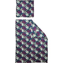 Adam Bettw&auml;sche &raquo;Jungle&laquo; 2 Stk. aus 100 % Bio-Baumwolle, 2 teilig - Bettw&auml;sche Set lila Renforc&eacute;, Obermaterial: 100% Baumwolle B/L: 135cm x 200cm, 1 Stk., 