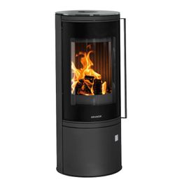 Oranier Kaminofen &raquo;&raquo;Arena 2.0&laquo;&laquo; 2 Stk. tlg. Abdeckplatte aus Glas schwarz Massiver Gussboden