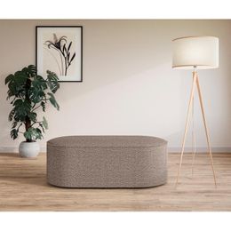 OTTO home Polsterhocker &raquo;EIVIND Sitzhocker, Ma&szlig;e: B/T/H: 142/70/48 cm&laquo; auch in Boucl&eacute; und Feincord, mit Wellenunterfederung grau 100% Polyester B/H/T: