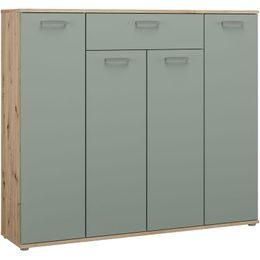 FORTE Kommode &raquo;Kombikommode, Stauraum, Einlegeb&ouml;den verstellbar&laquo; B/H/T ca.140/120/34 cm, viel Stauraum, PEFC zertifiziert Holzwerkstoff B/H/T: 139,3cm