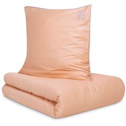 Bugatti Bettw&auml;sche &raquo;Satinbettw&auml;sche Bugatti&laquo; 2 Stk. mit edler Paspelierung orange Mako-Satin, Obermaterial: 76% Baumwolle, 24% Polyester B/L: 155cm x 