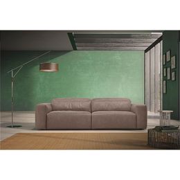 Egoitaliano 2,5-Sitzer &raquo;Beverly, Designsofa mit erstklassigem Sitzkomfort und tollen Details&laquo; Breite 242 cm, verstellbare Kopfteile braun Luxus-Micofaser 