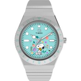 Timex Damen Quarzuhr &raquo; x Peanuts Q &laquo; Armbanduhr, Damenuhr, Edelstahlarmband, analog, Beleuchtung silber Einheitsgr&ouml;&szlig;e