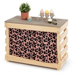 Muddy Buddy Outdoor-Spielk&uuml;che &raquo;Matschk&uuml;che, Little Leo, natur - puderrosa&laquo; rosa Holz Einheitsgr&ouml;&szlig;e