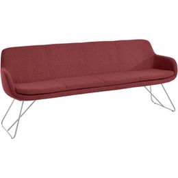 Musterring Essbank &raquo;Tavia&laquo; Schlittengestell in drei Ausf&uuml;hrungen, Breite 180, 200 oder 220 cm rot 100% PES B/H/T: 220cm x 87cm x 66cm, Flachgewebe