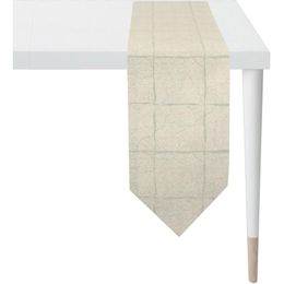 Apelt Tischband &raquo;6300 CHRISTMAS GLAM, Weihnachtsdeko, Weihnachten&laquo; Lurex-Jacquardgewebe grau Polyacryl, Polyester, Viskose B/L: 21cm x 175cm, 1 Stk., 