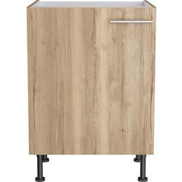 Optifit Sp&uuml;lenschrank &raquo;Klara&laquo; Breite 60 cm braun Holzwerkstoff B/H/T: 60cm x 87cm x 58,4cm, T&uuml;ren: 1 Stk.