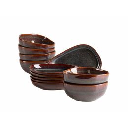 M&auml;ser M&Auml;SER Snackschale &raquo;Snacking-Set Cordelia, aus Steinzeug&laquo; 12 Stk. aus Steinzeug rot Steinzeug &Oslash; 11cm
