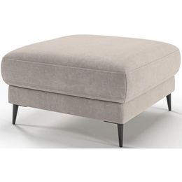 Home Affaire Polsterhocker &raquo;Downtown&laquo; passend zur Serie, auch in Cord grau 100% Polyester B/H/T: 80cm x 44cm x 80cm, Chenille