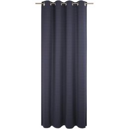 Adam Vorhang &raquo;Uni Collection&laquo; &Ouml;sen 1 Stk. tlg. Blickdichter aus 100% Bio-Baumwolle blau Baumwolle (Bio-Baumwolle) 205cm, &Ouml;sen, 142cm