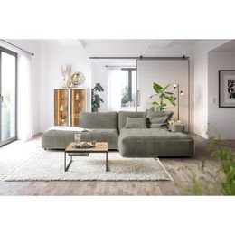 Musterring Ecksofa &raquo;Lucia modern und bequem, Breite 330cm, L-Form&laquo; verschiedene Farben, gro&szlig;er Longchair mit Armlehne, B330 x T190 cm gr&uuml;n 100% Polyester B/H/T: 