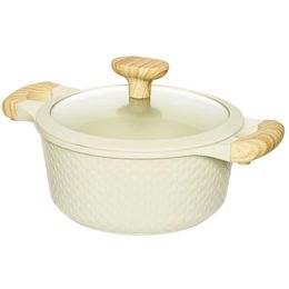 RESTO Kitchenware Bratentopf &raquo;Ran, Kochtopf antihaftbeschichtet und sp&uuml;lmaschinenfest&laquo; 2 Stk. tlg. Aluminiumguss beige 2,4 l + &Oslash; 20cm + H&ouml;he 9,5cm