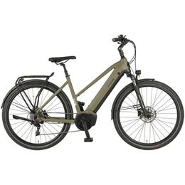 Prophete Unisex &raquo;Entdecker 4.0&laquo; 10 Gang microSHIFT XLE Schaltwerk Kettenschaltung Mittelmotor 250 W Pedelec, Elektrofahrrad f&uuml;r Damen grau 50cm, 28 