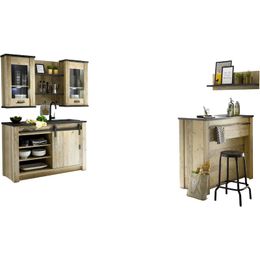 Home Affaire Pantryk&uuml;che &raquo;Sherwood&laquo; Breite 160 cm, ohne E-Ger&auml;te braun B/H/T: 160cm x 64cm