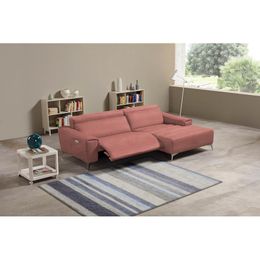 Egoitaliano Ecksofa &raquo;Suzette, Designsofa mit hohem Sitzkomfort&laquo; mit Recamiere, inkl. 1 elektronischen Relaxfunktion, L-Form braun B/H/T: 266cm x 95cm x 163cm, 