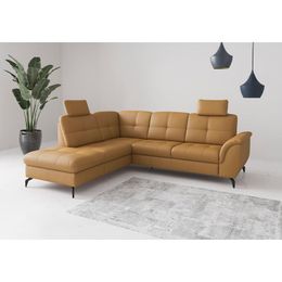 Sit & More sit&more Ecksofa &raquo;Zora&laquo; B/H/T: 212cm, NaturLEDER Stoff, Ottomane links, ohne Bett,ohne Bettkasten
