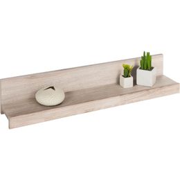 OTTO home Wandregal &raquo;Silkeborg&laquo; Set, 2 Stk. tlg. 2er-Set wei&szlig; Holz teilmassiv B/H/T: 90cm x 16cm x 17cm