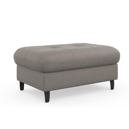 Sit & More sit&more Hocker &raquo;Marano&laquo; mit Stauraum grau 100% Polyester B/H/T: 102cm x 43cm x 67cm, Luxus-Microfaser TORO,mit Stauraum,Fu&szlig;farbe:matt schwarz
