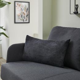 ANDIAMO Dekokissen &raquo;Cord Kissen Emy, Kissenh&uuml;lle mit F&uuml;llung&laquo; Sofakissen, eckig, 40x40 oder 30x50 cm, auch als 4er Set erh&auml;ltlich schwarz Polyester B/L: 50cm 