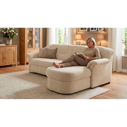 OTTO home Ecksofa &raquo;Langeland 232 x 146 cm, auch mit Schlaffunktion, mit Federkern, L-Form&laquo; mittelfester Sitzkomfort, aus haustierfreundlichem Pet 