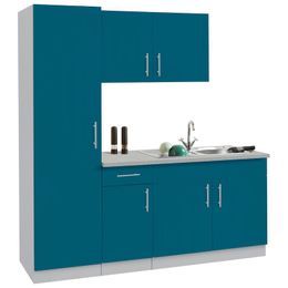 Wiho-K&uuml;chen wiho K&uuml;chen K&uuml;che &raquo;Kiel&laquo; ohne E-Ger&auml;te, Breite 190 cm, Tiefe 60 cm blau B/H/T: 190cm x 60cm