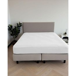 Kayori Spannbettlaken &raquo;Emma&laquo; 100% Baumwollsatin wei&szlig; Mako-Satin, Obermaterial: 100% Baumwolle B/L: 180cm x 220cm, 1 Stk., Mako-Satin, 180x210-220 35cm