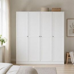 Home Affaire Kleiderschrank &raquo;Billund, skandinavischen Design & viel Stauraum, 2 Breiten 145/195 cm&laquo; Viel Stauraum mit B&ouml;den & Kleiderstange, 