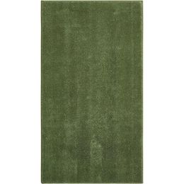 ANDIAMO Teppich &raquo;Arezzo&laquo; rechteckig 16 mm H&ouml;he Uni Farben, weicher Flor, waschbar, ideal im Wohnzimmer & Schlafzimmer gr&uuml;n Polyester B : 60cm 1 Stk., 16mm, L: