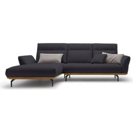 Creation BY ROLF BENZ Ecksofa &raquo;CR.460 Designsofa, verstellbare R&uuml;ckenlehne, hochwertig & bequem&laquo; Sockel in Nussbaum, Winkelf&uuml;&szlig;e in Umbragrau, Breite 