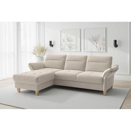 Sit & More sit&more Ecksofa &raquo;Pamela, L-Form, B:230 cm&laquo; mit Federkern 100% Polyester B/H/T: 230cm x 90cm x 164cm, Chenille, Recamiere links, ohne Bett,ohne 