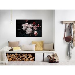 A.S. Cr&eacute;ation Leinwandbild &raquo;Blunch Of Flowers&laquo; Blumen Kunst 1 Stk. tlg. Romantische Blumen, Rosen Keilrahmen Leinwand-Bild Wohnzimmer modern rosa Holz, Stahl B/H/T: