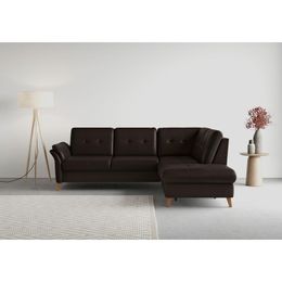 Sit & More sit&more Ecksofa &raquo;G&ouml;teborg&laquo; inkl. Sitztiefenverstellung, wahlweise mit Bettfunktion & Bettkasten braun B/H/T: 250cm x 90cm x 226cm, Luxus-Microfaser 